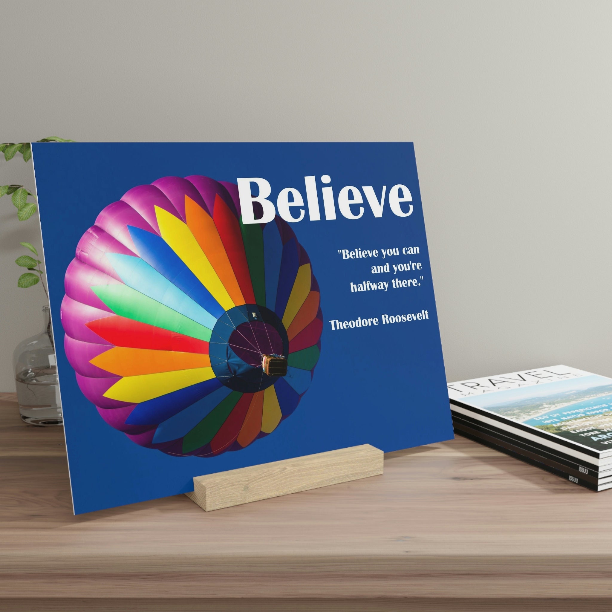 Colorful and Inspirational Gallery Board With Stand. Balloon Photo and ...