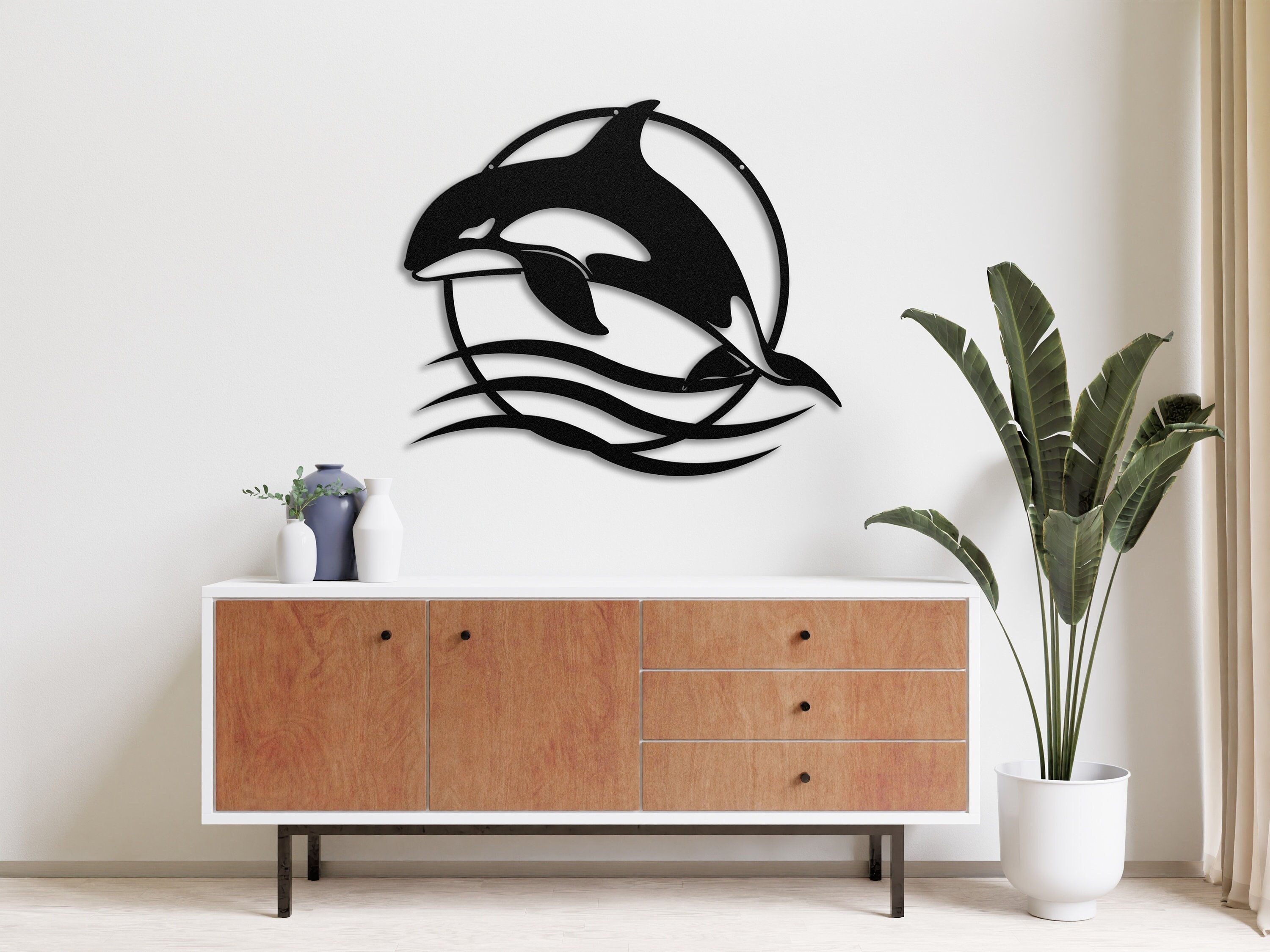 Die Cut Metal Orca Whale Wall Art, Our Killer Whale Art is Ideal for ...