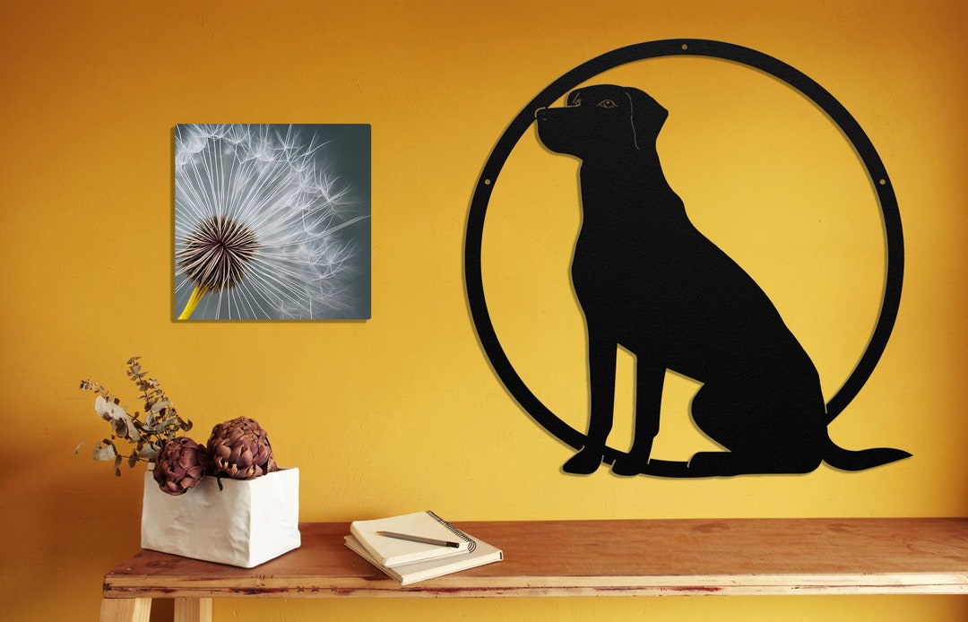 Labrador Retriever Metal Wall Art-black Labrador Wall Art, Black Lab ...
