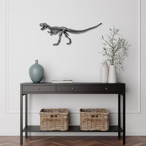 Metal T-rex Skeleton Wall Art-laser Cut Metal Tyrannosaurus Rex ...