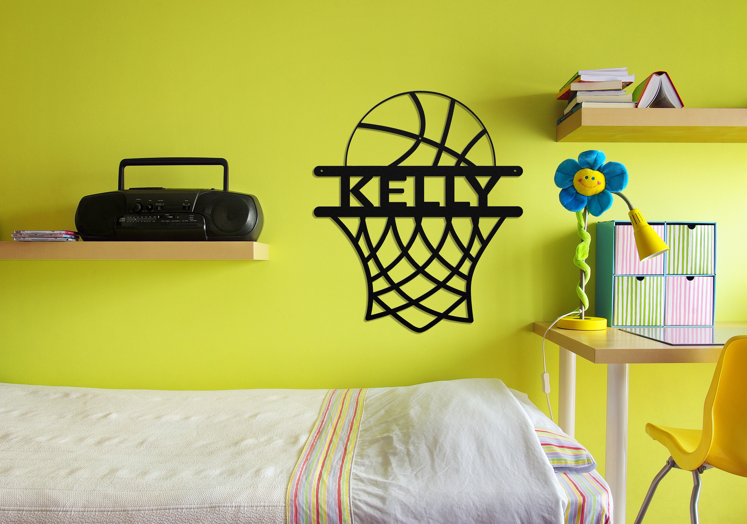 Personalized Metal Basketball Sign: Custom Name Wall Art, Basketball ...