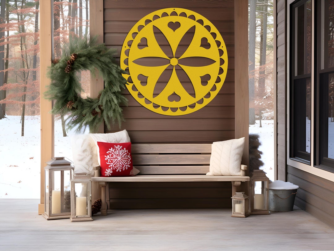 Metal Amish Hex Sign-pa Dutch Folk Art-modern Farmhouse-amish Barn Sign ...