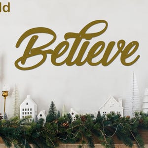 Believe Metal Script Word Art-inspirational Sign Will Brighten Any Room ...