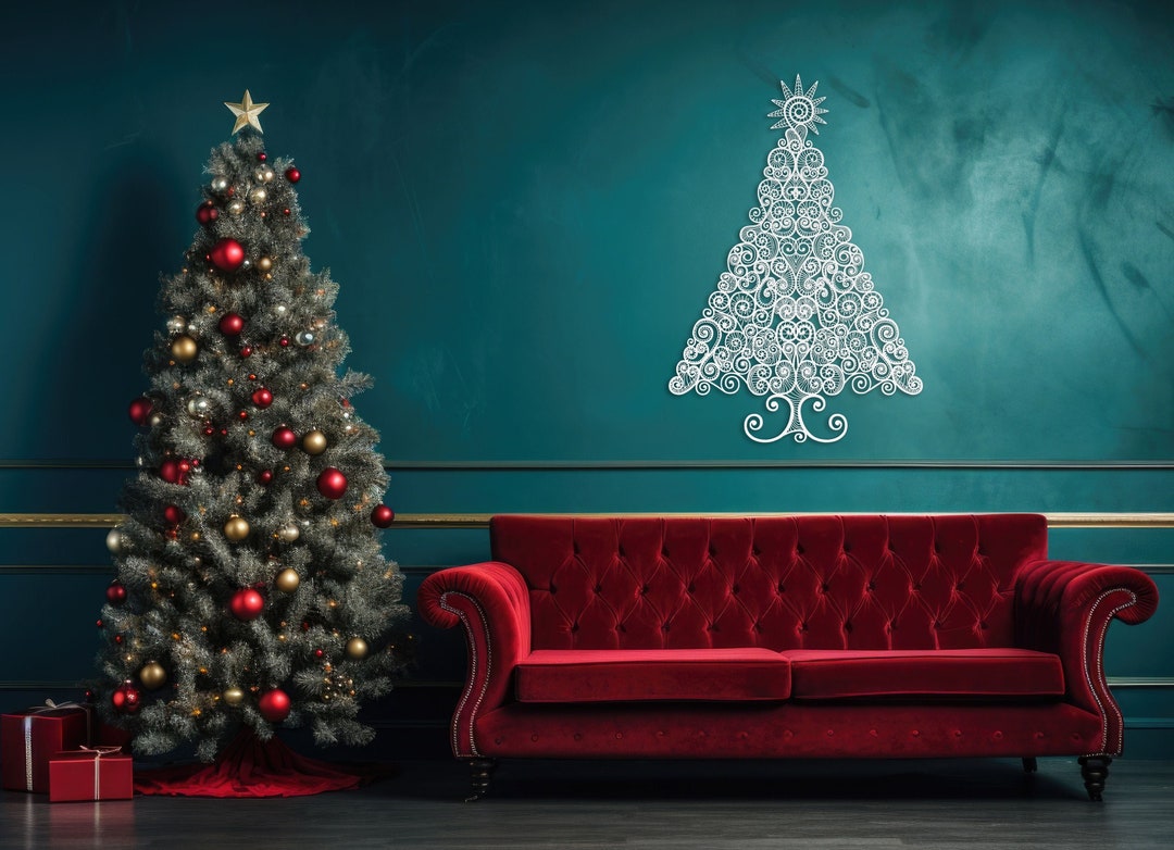 Metal Fractal-design Christmas Tree, Modern Metal Christmas Tree, Metal ...