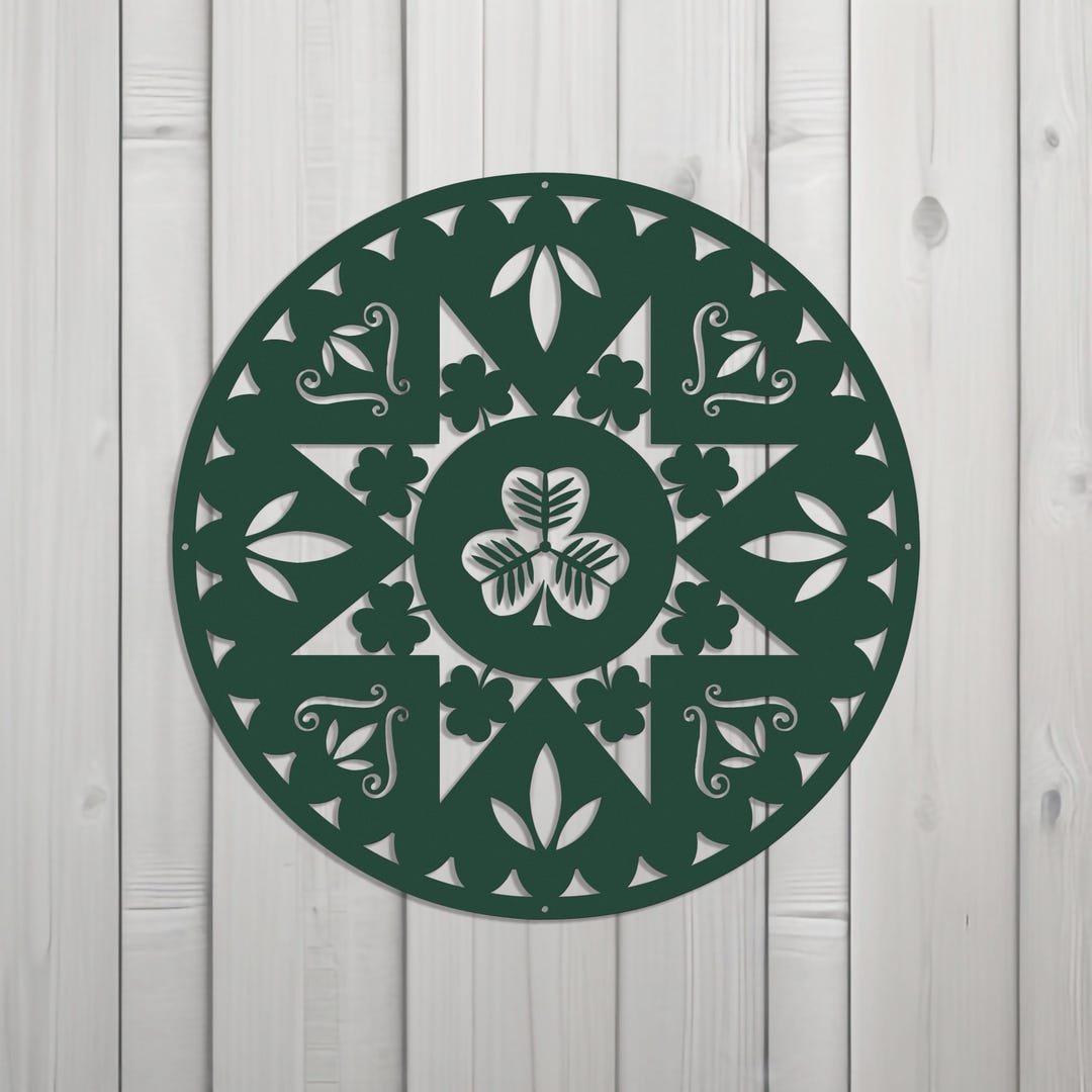 Irish Clover Hex Sign | PA Dutch Shamrock | St. Patrick's Day Decor ...