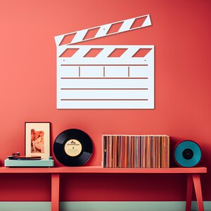Clapper Board Laser Cut Metal Wall Art-movie Fan Gift-media Room ...