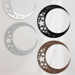 Laser Cut Metal Moon Sign-magical Moon Full of Stars-ramadan Art-lunar ...