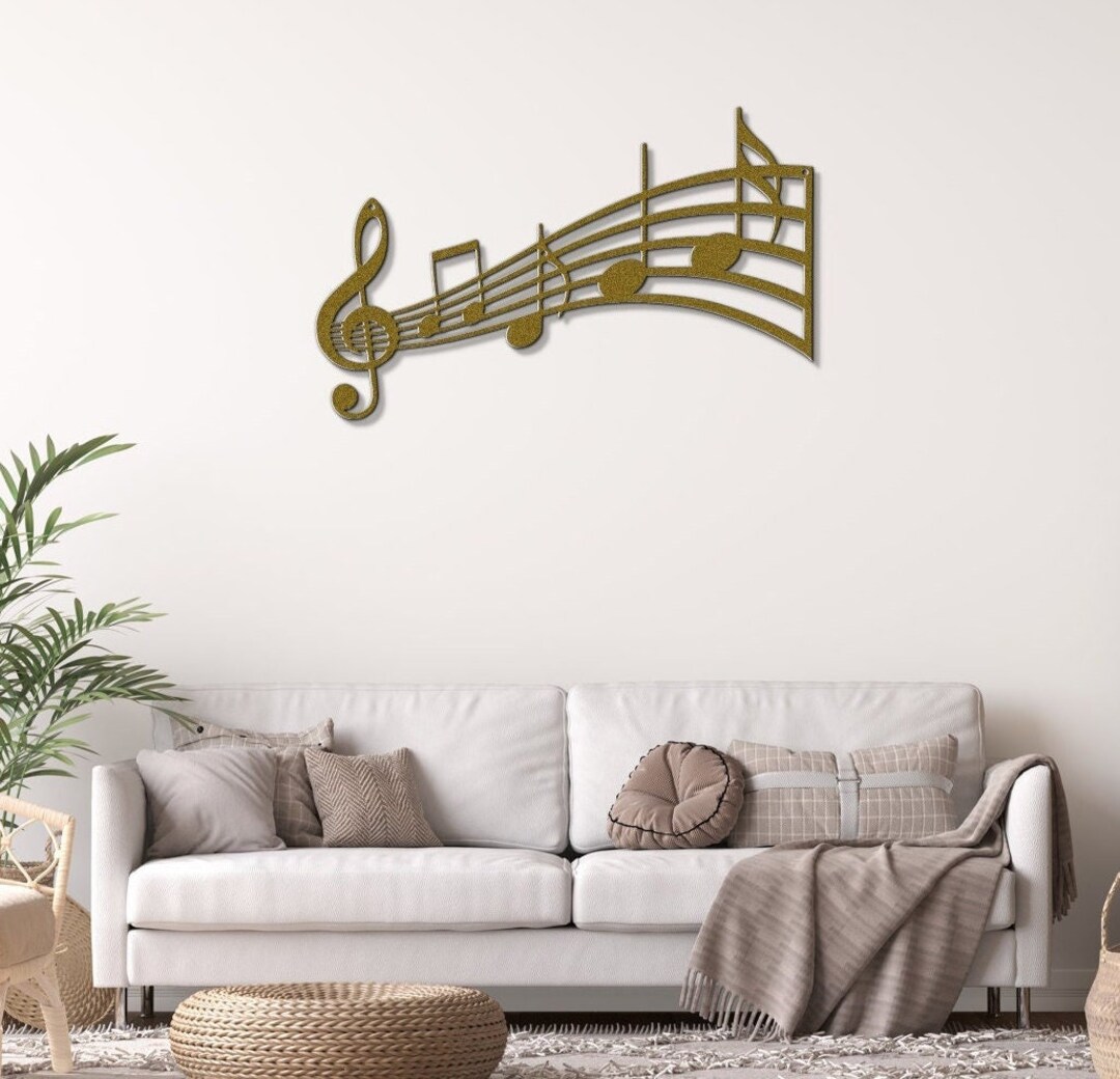 Die-cut Metal Music Notes Wall Art is A Great Music Lover Gift- Metal ...