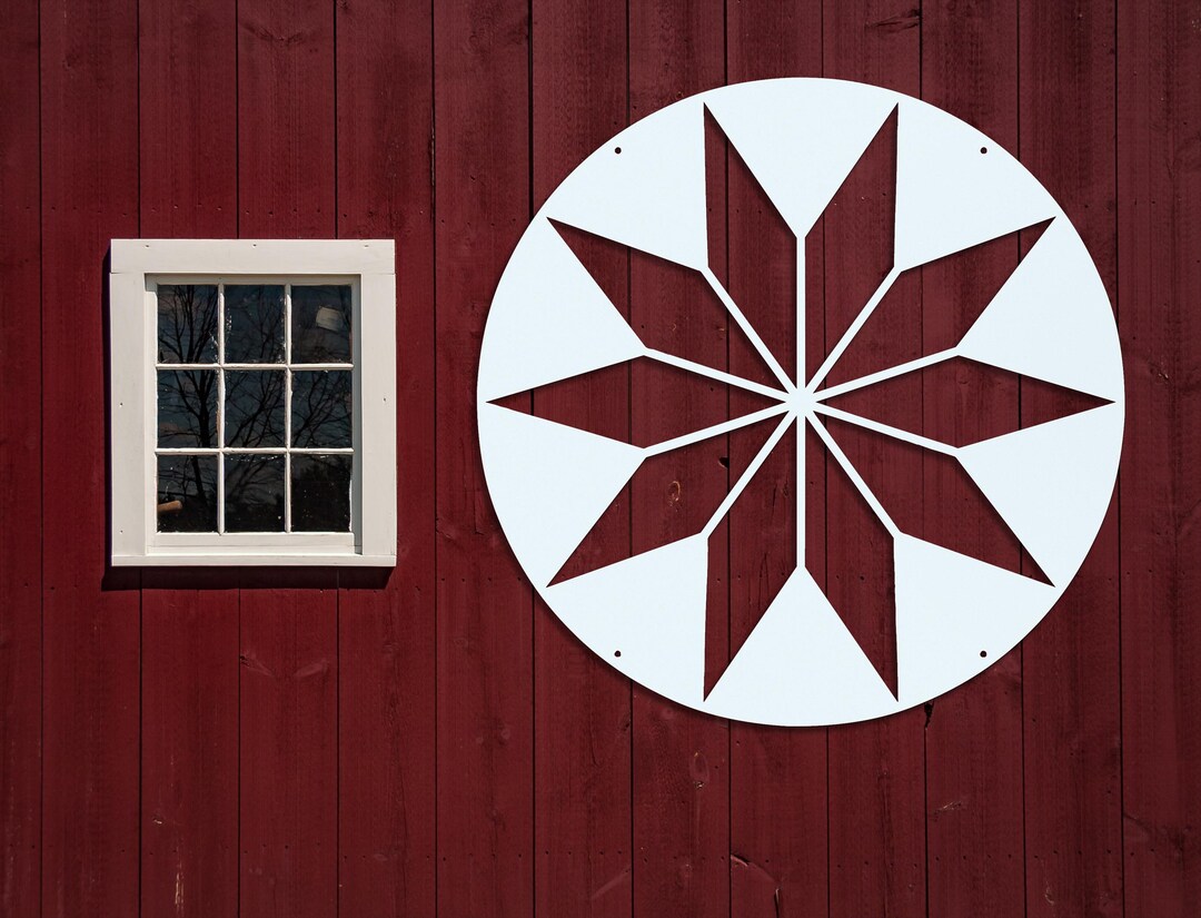 Amish Hex Sign-metal PA Dutch Folk Art-modern Farmhouse-amish Barn Star ...