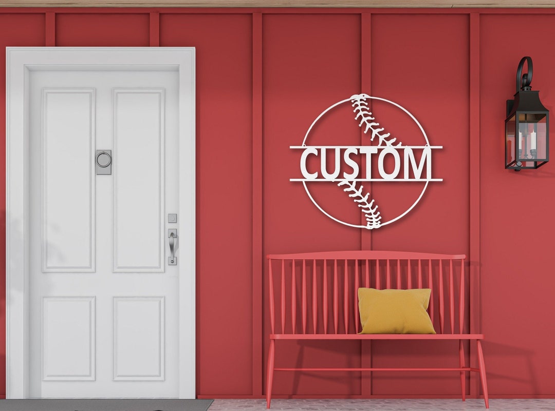 Personalized Metal Baseball Sign: Custom Team Name Wall Art - Etsy