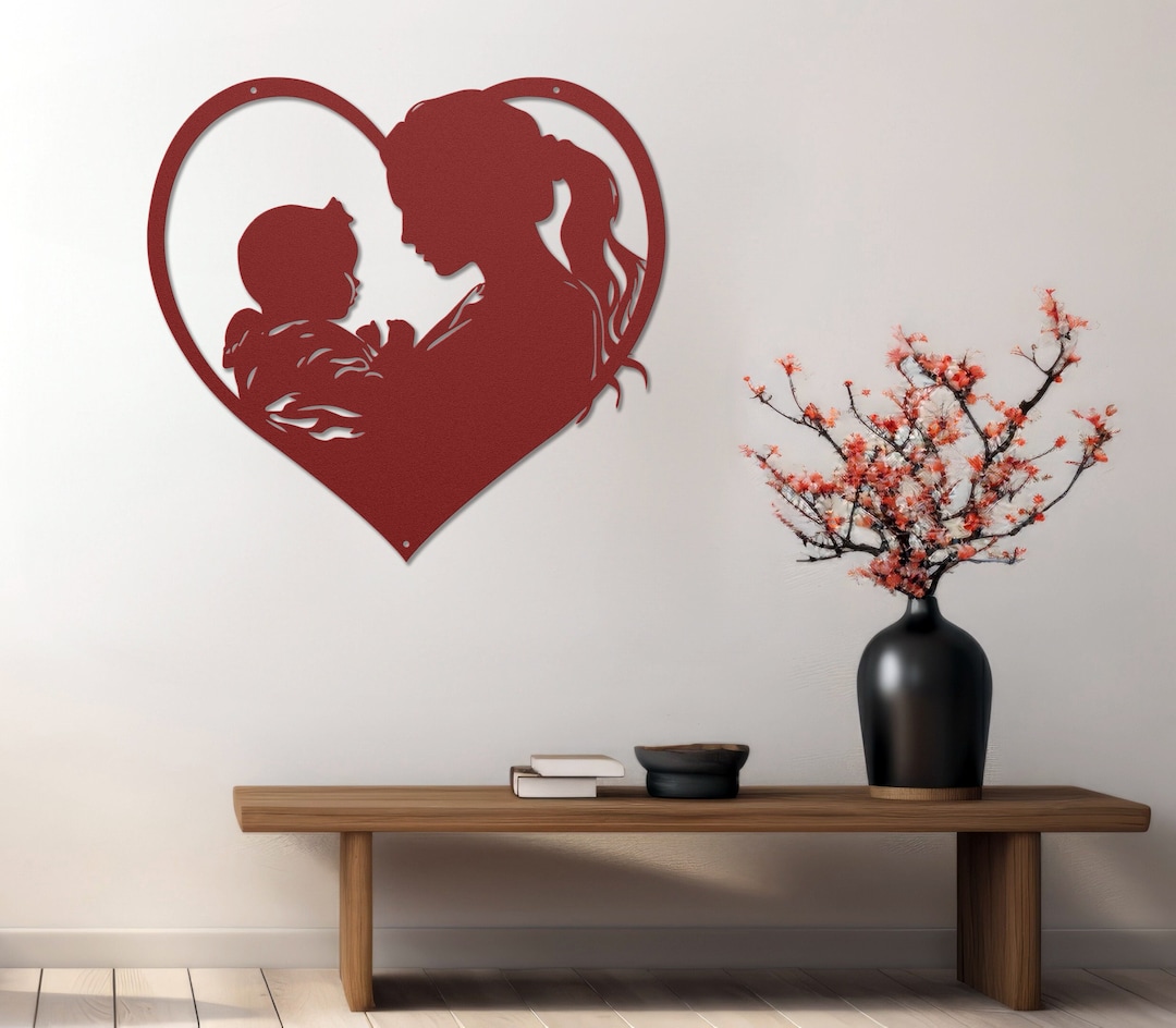 Metal Mom and Son Art Makes A Great Mothers Day Gift Sentimental Mom ...