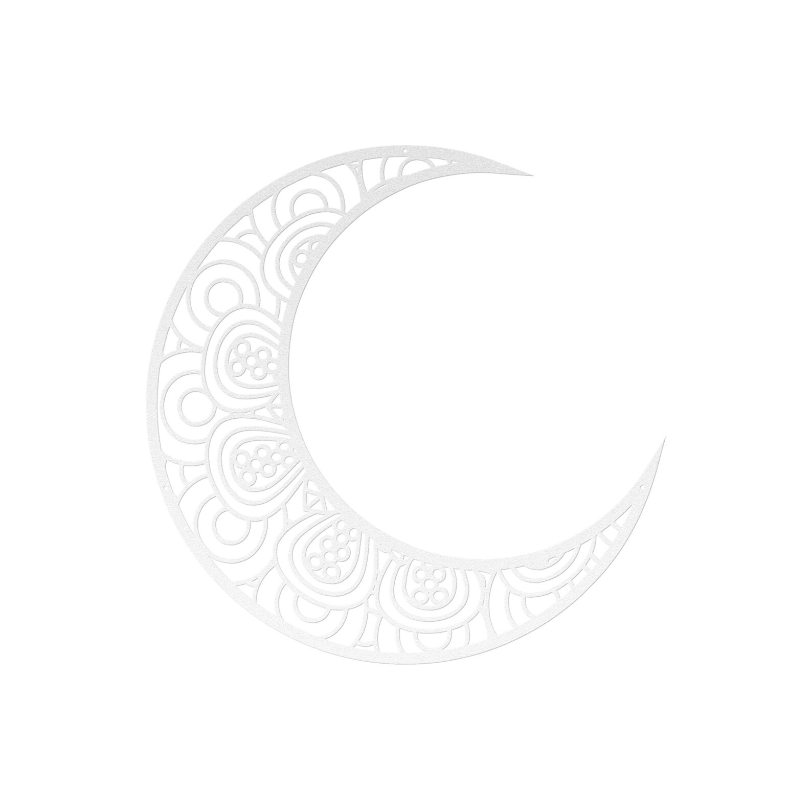 Moon Art Die-cut Metal Sign Wall Art Featuring an Ornate Crescent Moon ...