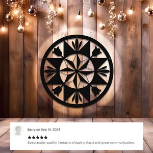Metal Amish Hex Sign-modern Farmhouse-amish Barn Star-pa Dutch Folk Art ...