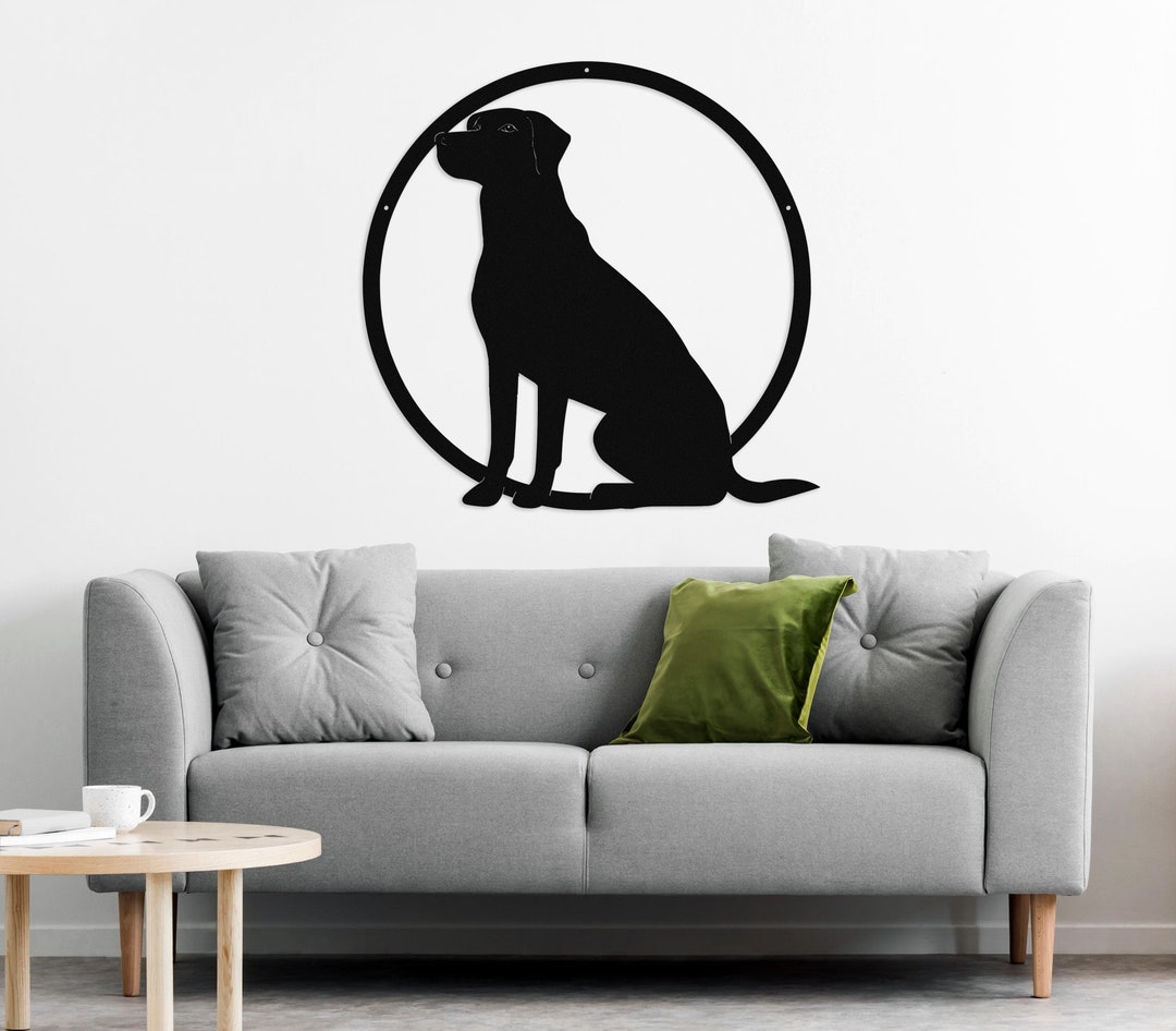 Labrador Retriever Die Cut Metal Wall Art Dog Lover Gift Black Lab ...