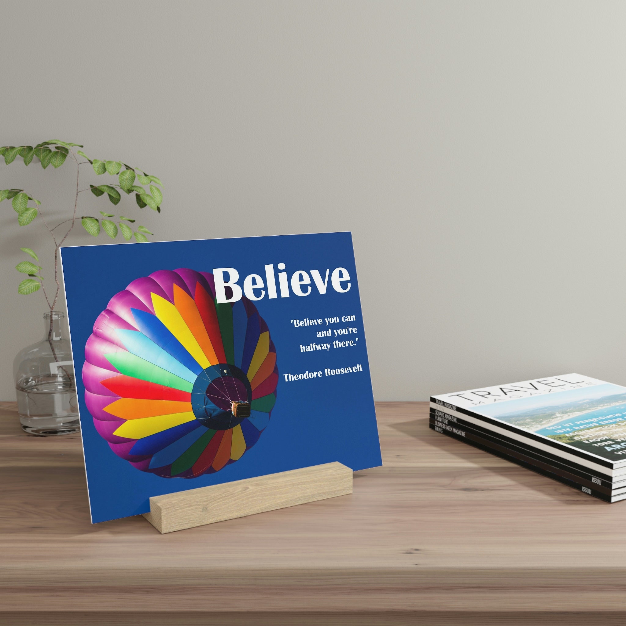 Colorful and Inspirational Gallery Board With Stand. Balloon Photo and ...