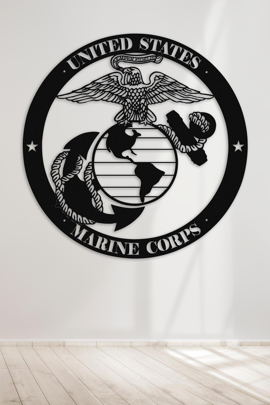 USMC Marine Corps Crest Metal Sign | Semper Fi Gift for Marines ...