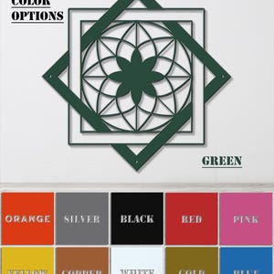 Amish Barn Quilt Metal Sign- Double Square Star Barn Quilt Metal Wall ...