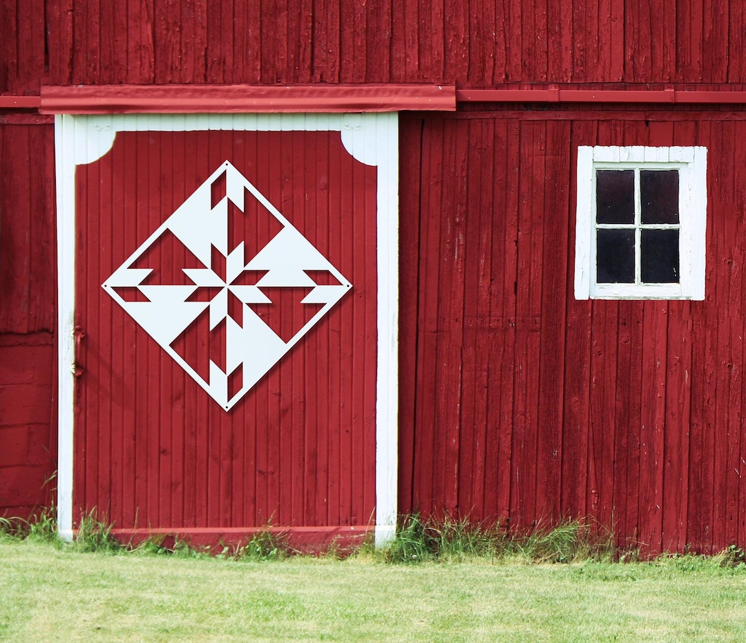 PA Dutch Barn Quilt Square Metal Sign-arrows Pattern Amish Barn Quilt ...