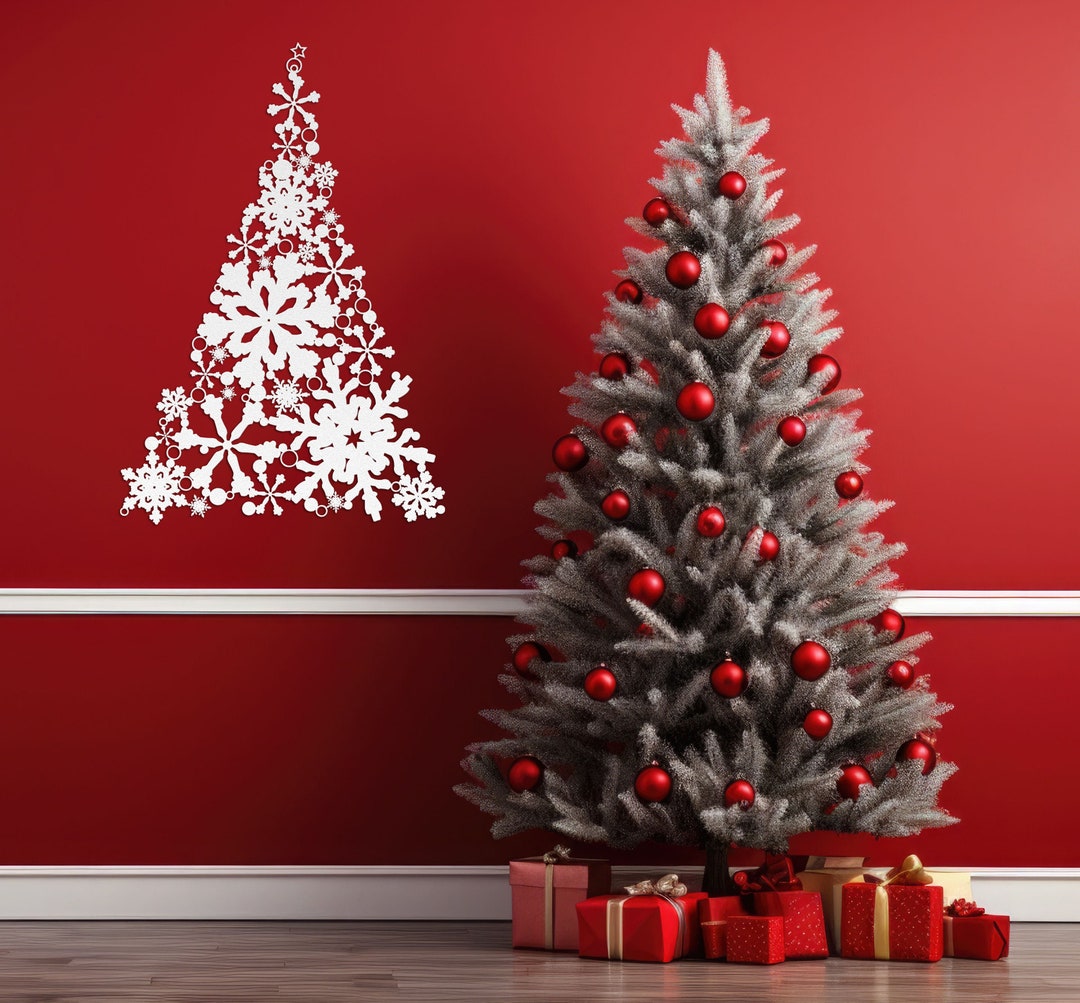 Die Cut Metal Snowflake Christmas Tree, Metal Christmas Tree Made of ...