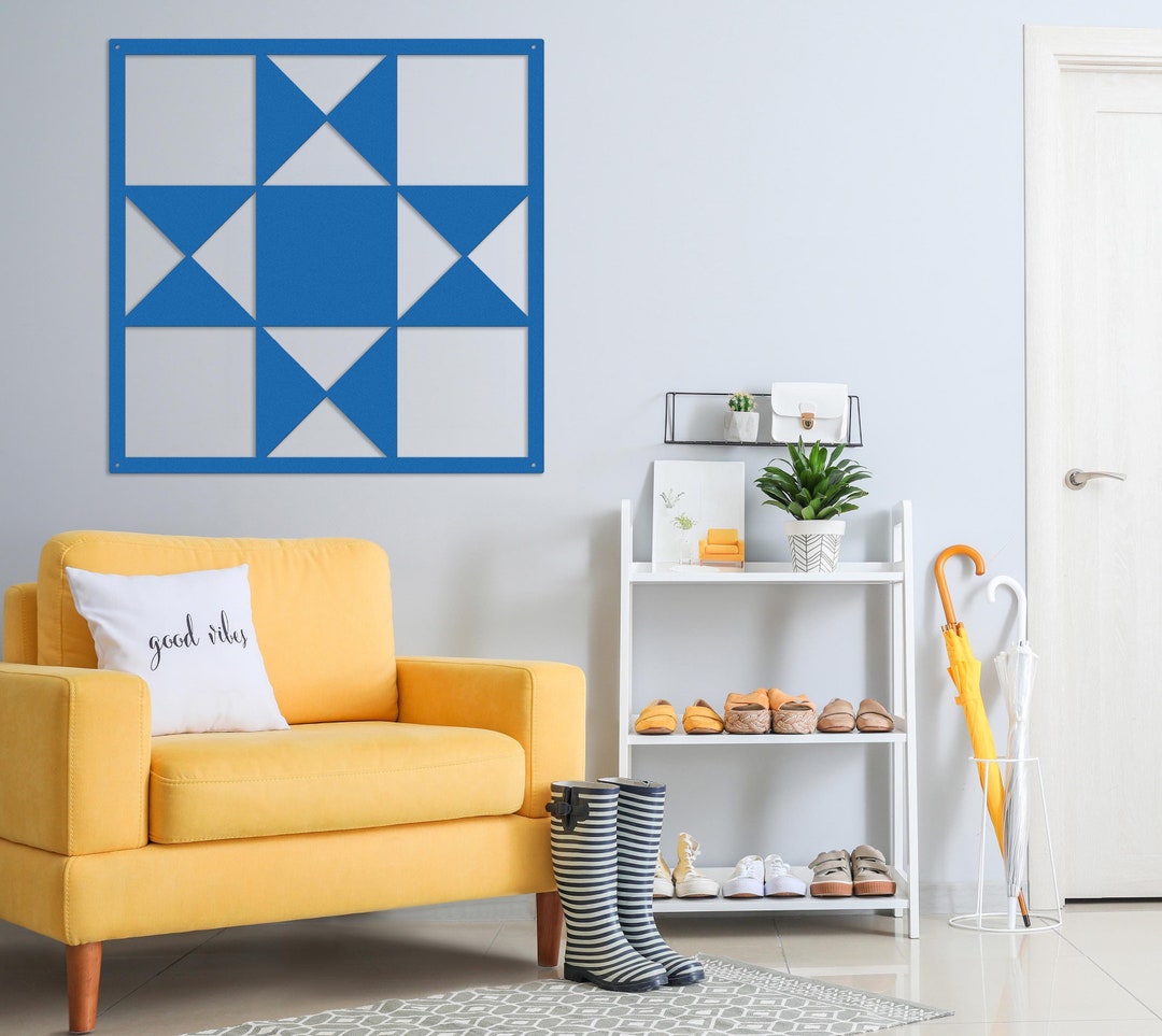 Die Cut Metal Amish Barn Quilt Sign-ohio Star Barn Quilt Metal Wall Art ...