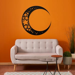 Laser Cut Metal Moon Sign-magical Moon Full of Stars-ramadan Art-lunar ...