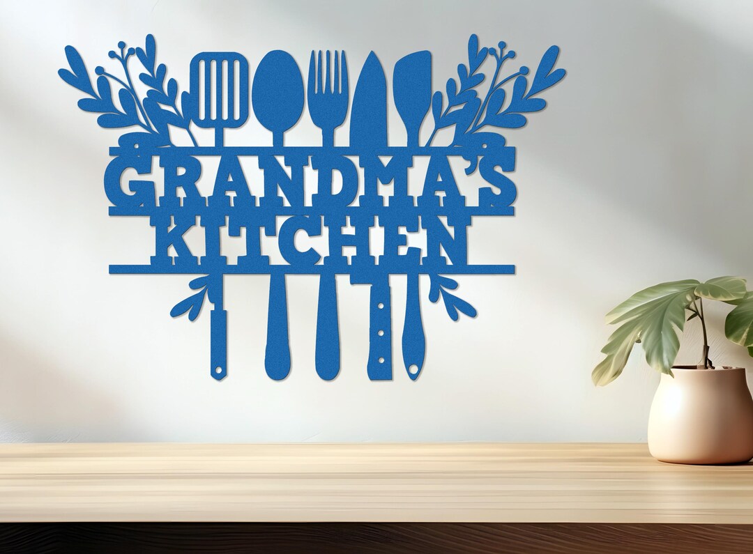 Custom Metal Kitchen Sign-personalized Wall Art-laser Cut Metal Sign ...