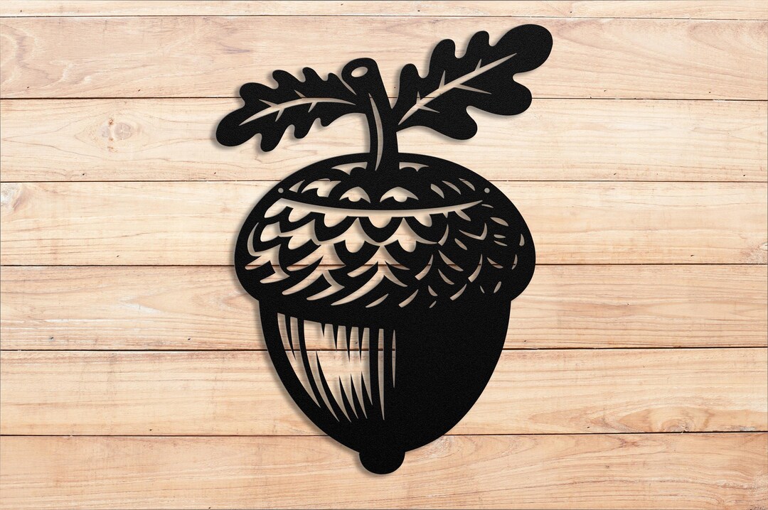 Lovely Acorn Metal Wall Art-laser Cut Metal Acorn Sign-cottage Core ...