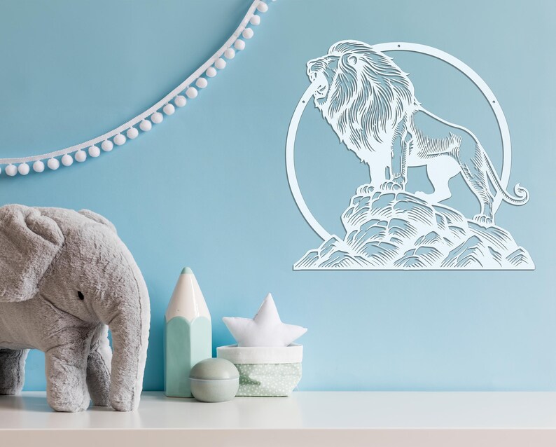 Roaring Lion King of Beasts Metal Wall Art-majestic Lion Metal Sign for ...