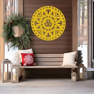 Irish Hex Sign-metal PA Dutch Clover Hex Sign-modern Farmhouse Folk Art ...