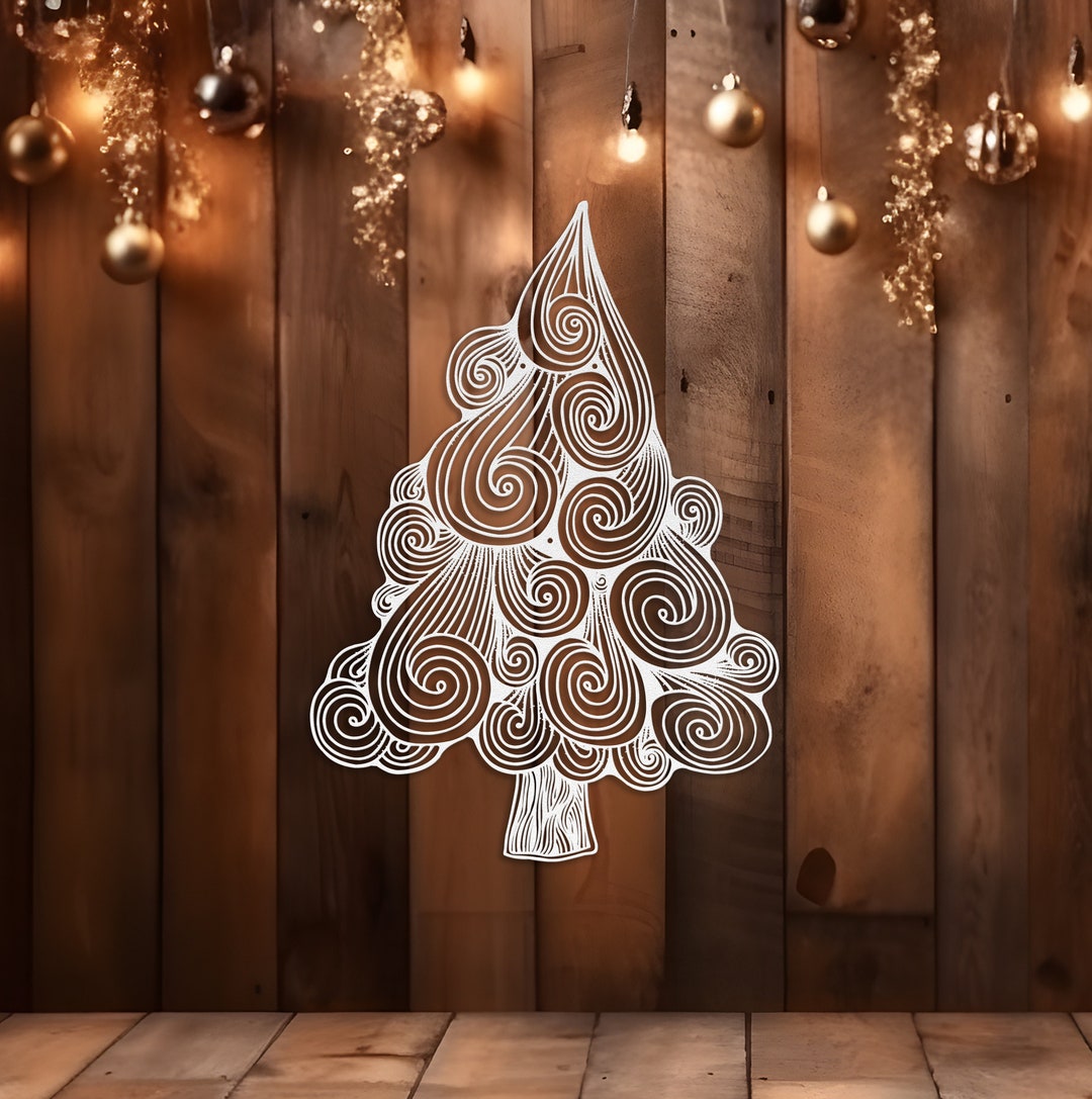 Modern Metal Christmas Tree Wall Art-metal Holiday Sign, Unique ...