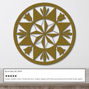 Metal Amish Hex Sign-modern Farmhouse-amish Barn Star-pa Dutch Folk Art ...