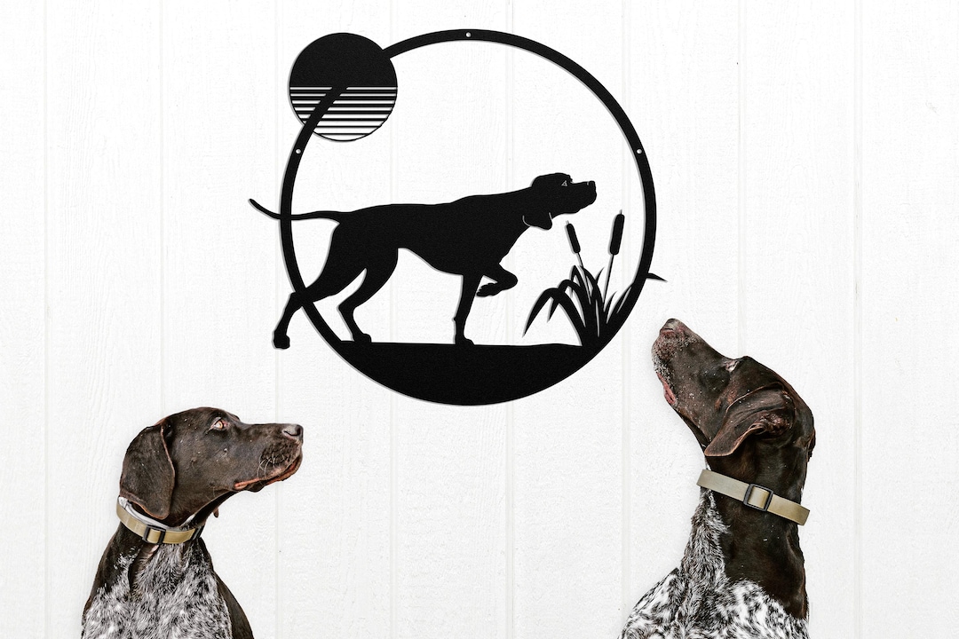 English Pointer Die Cut Metal Wall Art-dog Lover Gift Circular Metal ...