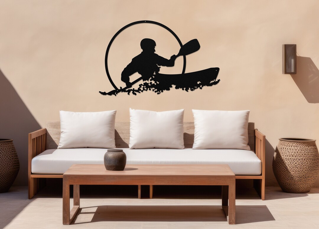 Whitewater Kayaking Metal Wall Art: Indoor Outdoor Decor - Etsy