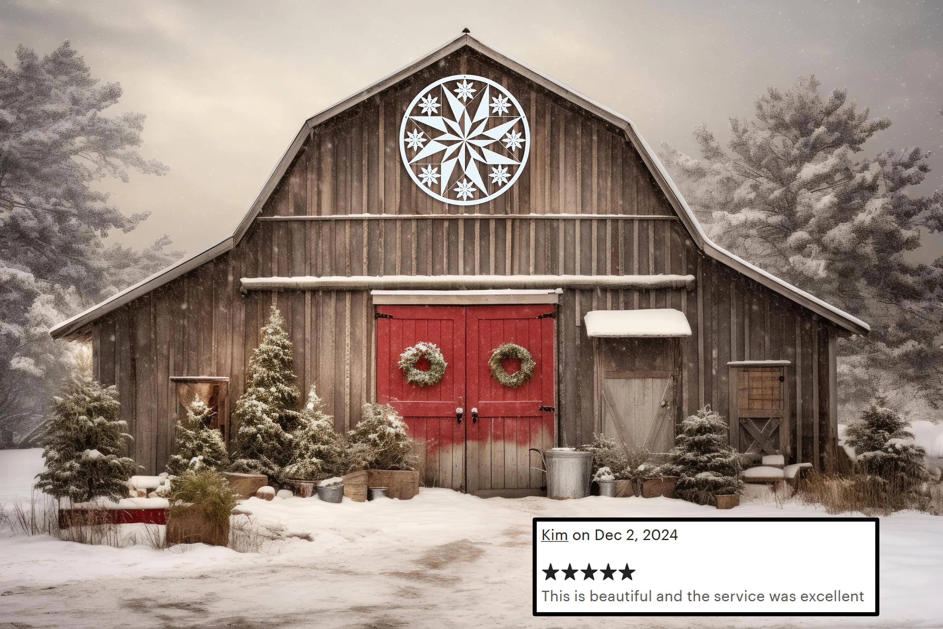 Amish Hex Sign-metal PA Dutch Folk Art-modern Farmhouse-amish Barn Star ...