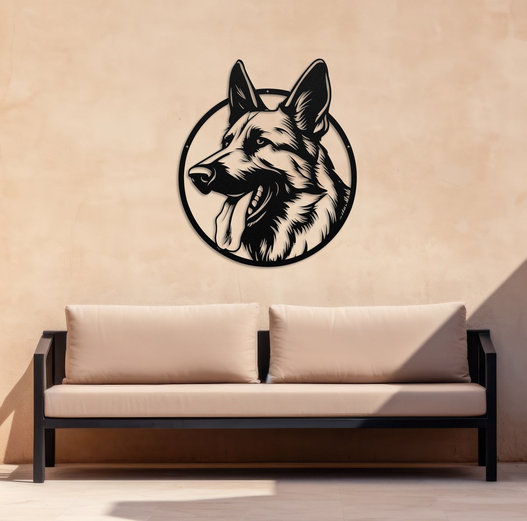 German Shepherd Metal Wall Art-highlight You Shepherd Décor or the ...