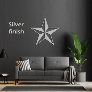 Metal Star Wall Art Die-cut Metal Art Work Five Point Star. Indoor ...