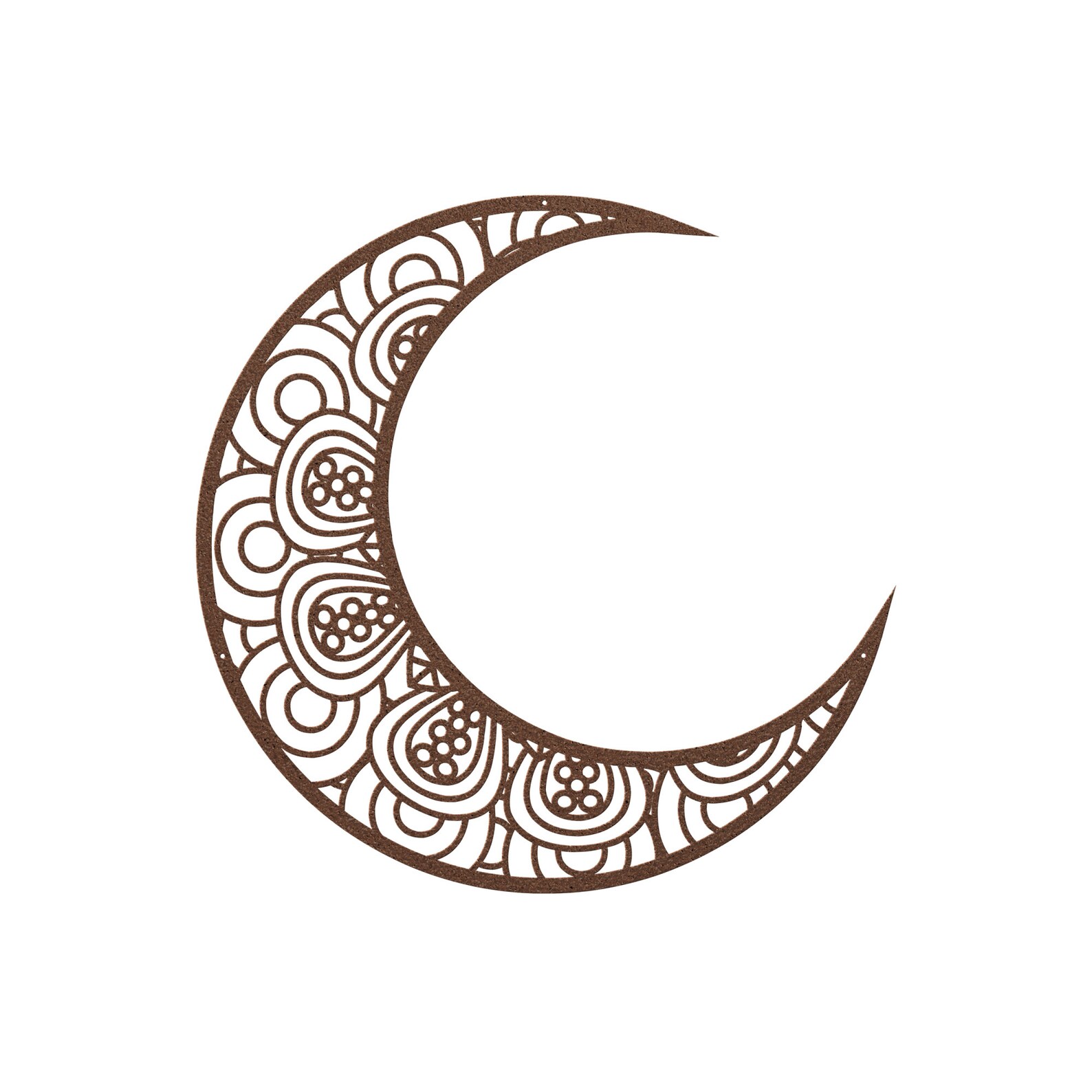 Moon Art Die-cut Metal Sign Wall Art Featuring an Ornate Crescent Moon ...