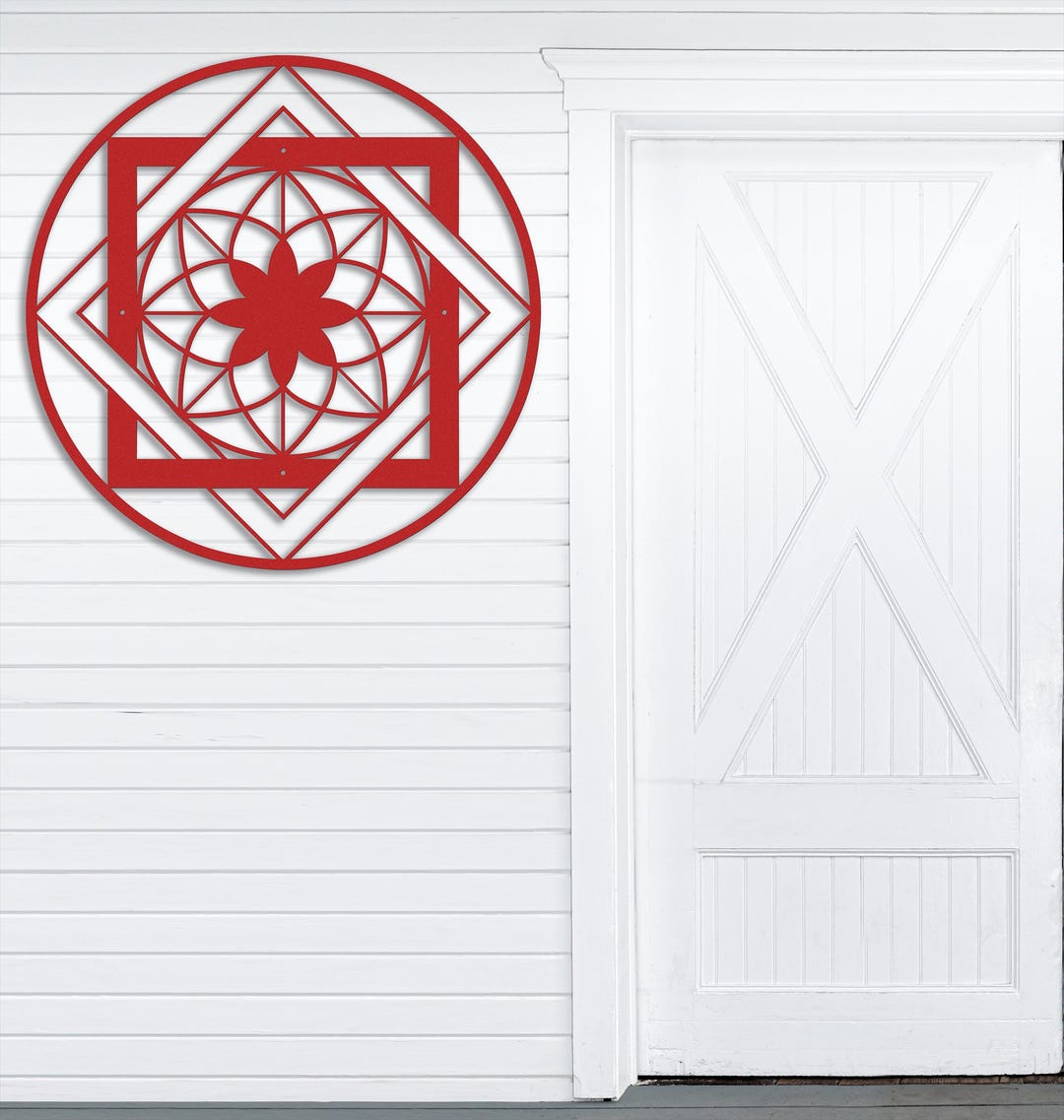 Pennsylvania Dutch Hex Sign, Amish Barn Star Wall Art, Metal Indoor ...