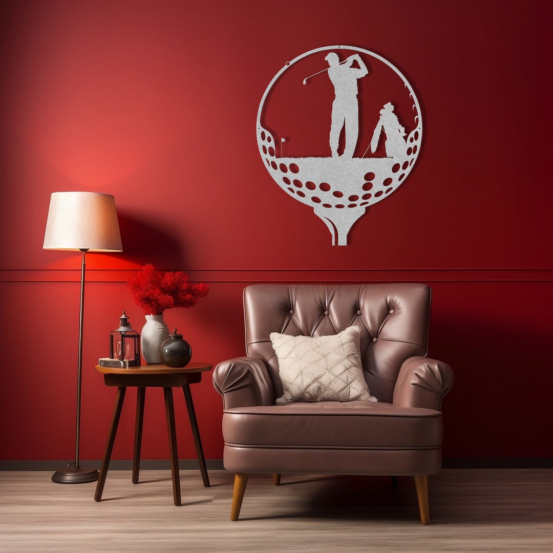Metal Golfer Wall Art-golfer in Action. Indoor Outdoor Golf Decor ...