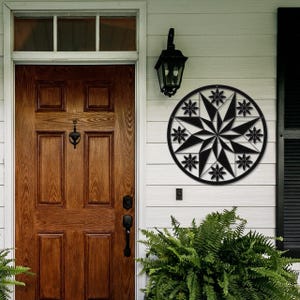 Amish Hex Sign-metal PA Dutch Folk Art-modern Farmhouse-amish Barn Star ...