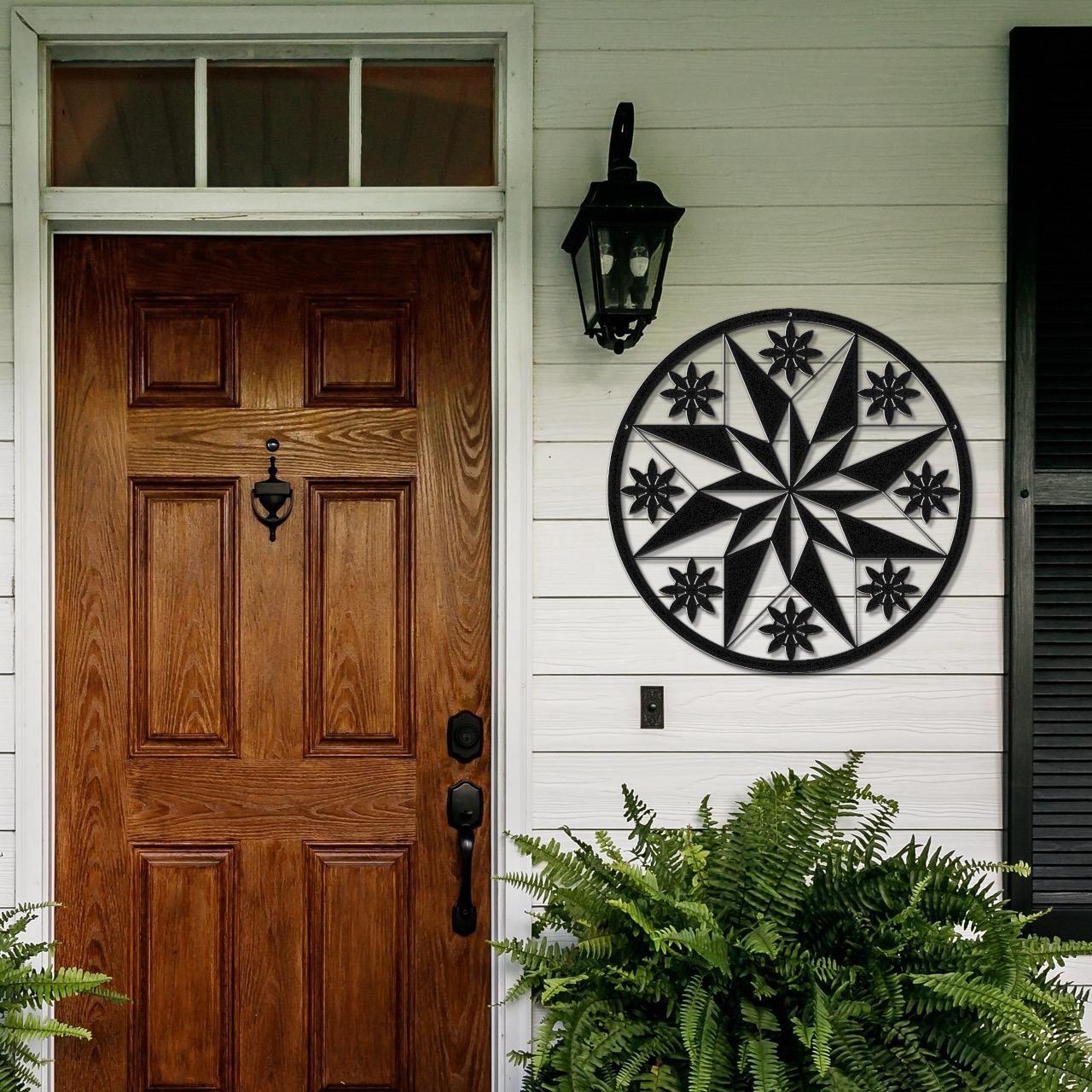 Amish Hex Sign-metal PA Dutch Folk Art-modern Farmhouse-amish Barn Star ...