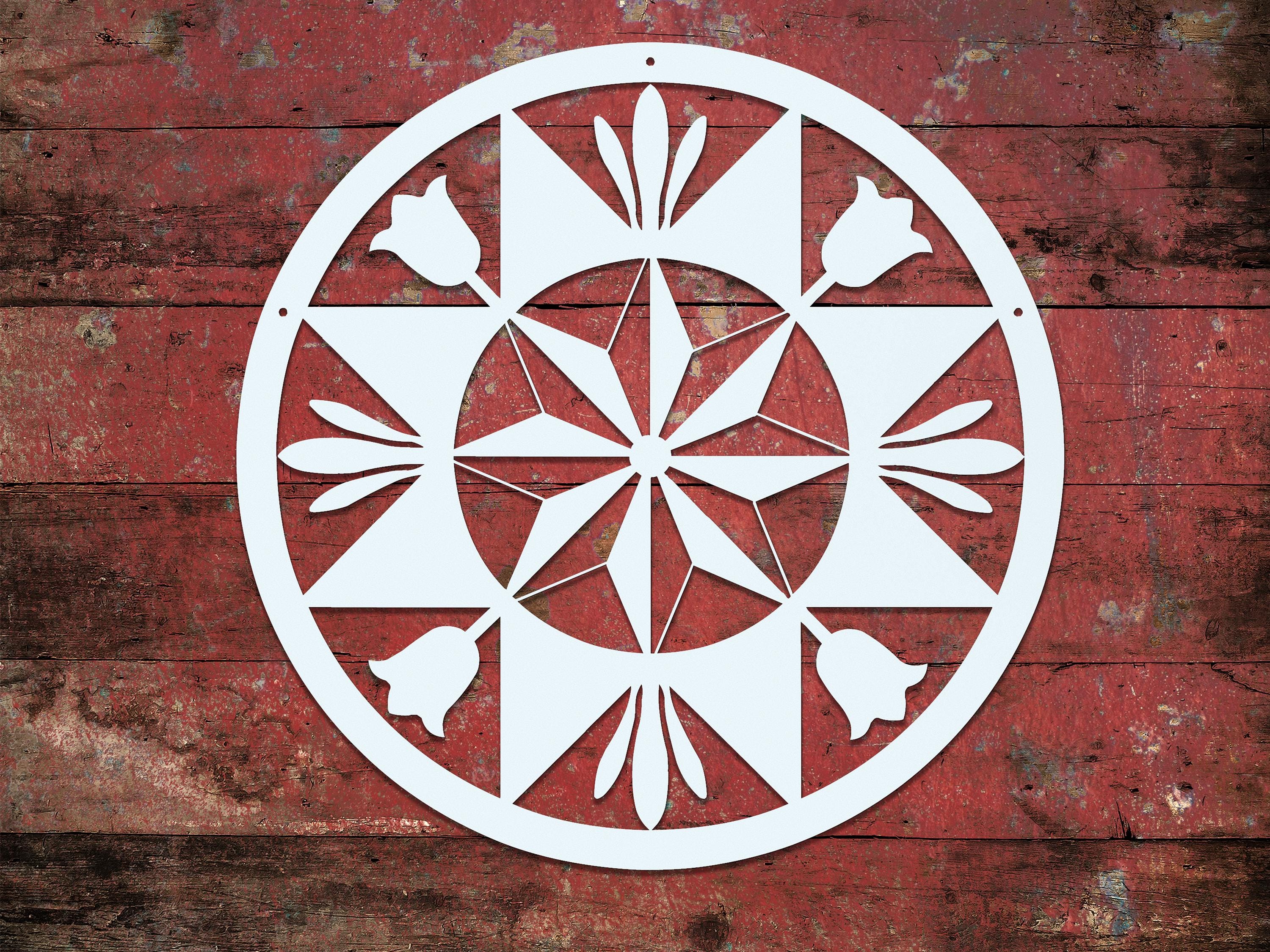 Die-cut Metal Amish Hex Sign for Your Modern Farmhouse or Barn Star- PA ...