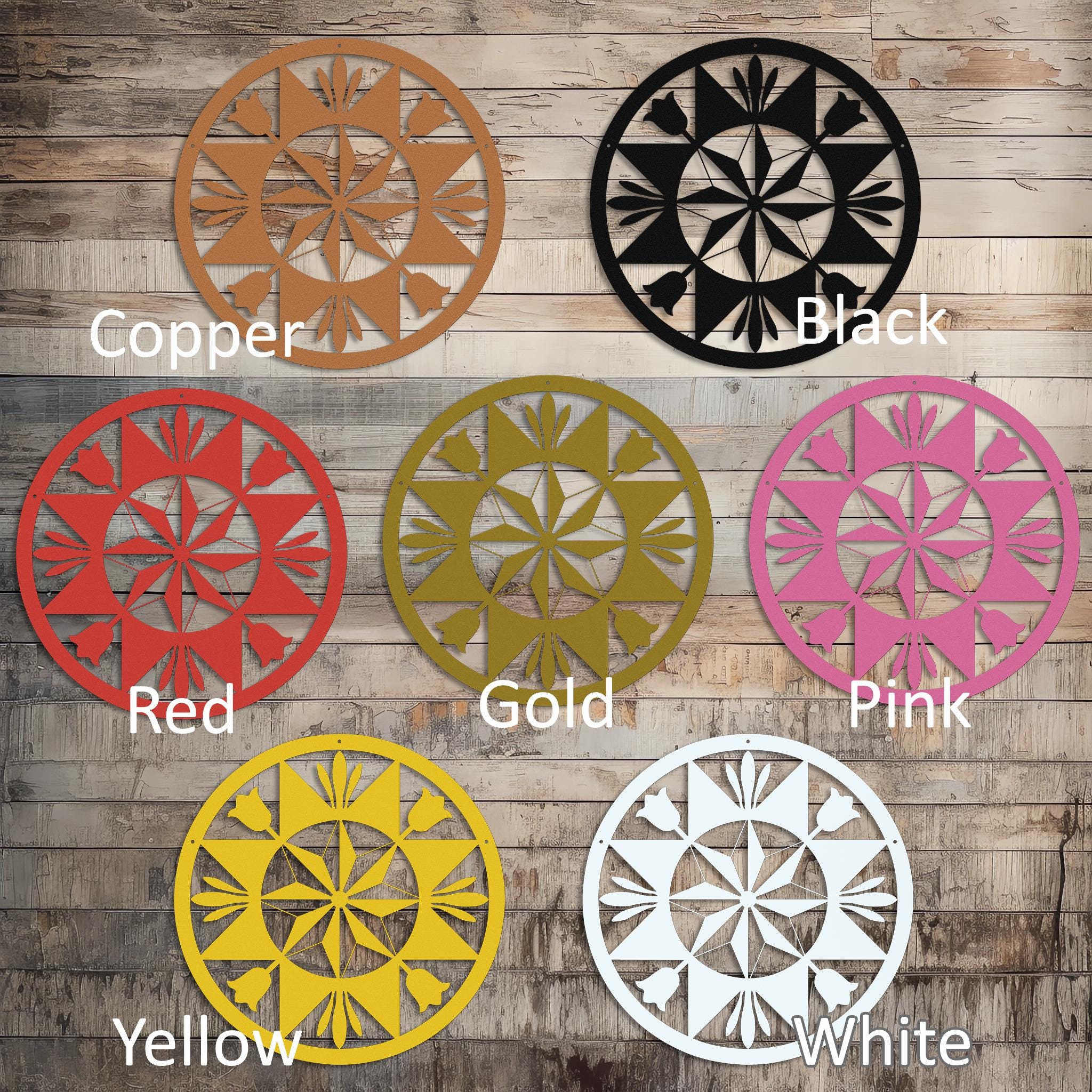 Die-cut Metal Amish Hex Sign for Your Modern Farmhouse or Barn Star PA ...