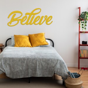 Believe Metal Script Word Art-inspirational Sign Will Brighten Any Room ...