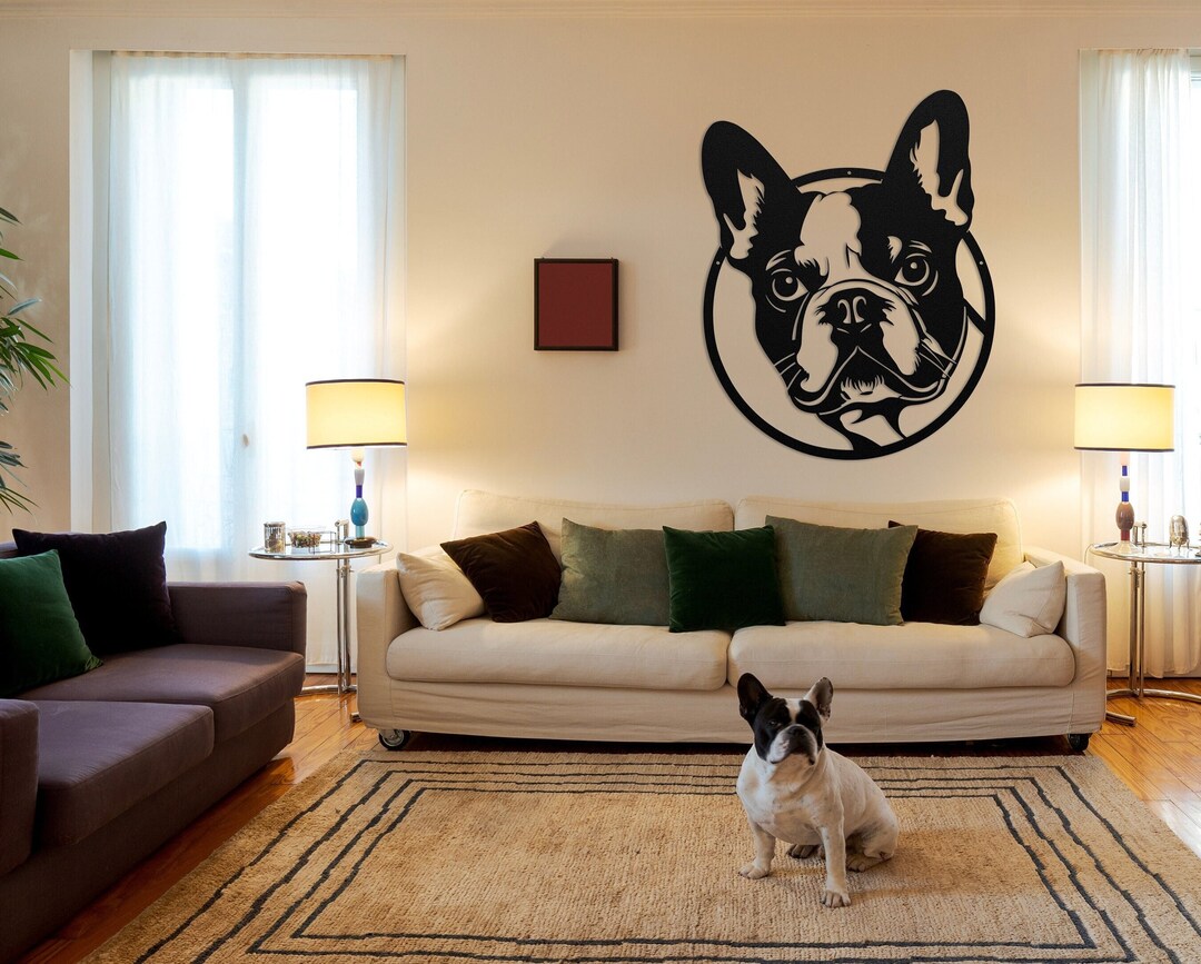 French Bulldog Metal Wall Art-unique Dog Gift-frenchie Laser Cut Metal ...