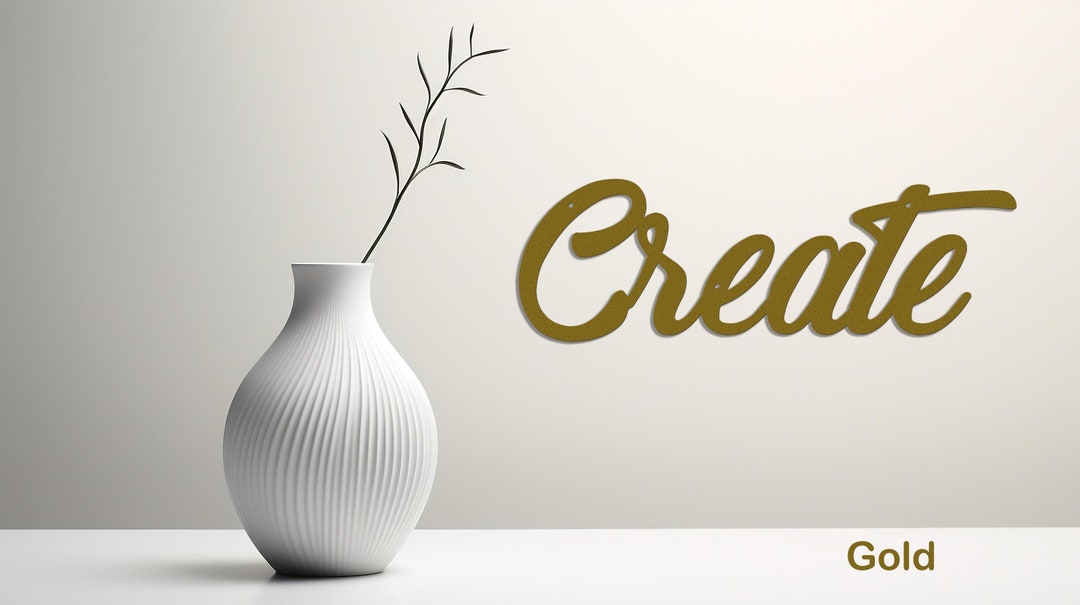 Create Metal Script Word Art-inspirational Sign Will Brighten Any Room ...