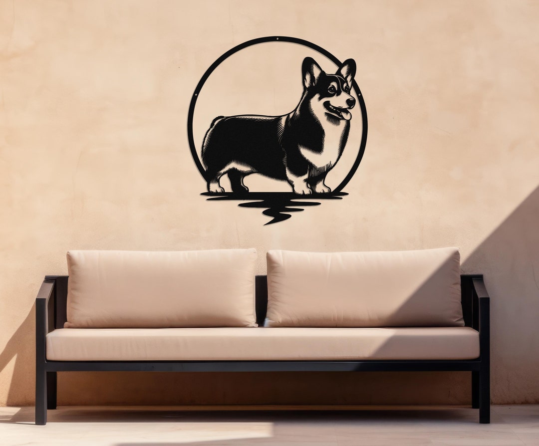 Welsh Corgi Wall Art-laser Cut Metal Corgi Sign-cardigan Corgi Art ...