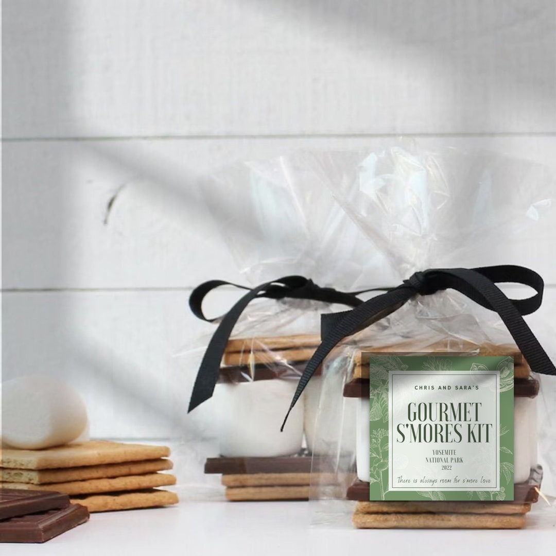 S'mores Wedding Favor Label, S'more Kit Sticker Tag, Instant Download ...