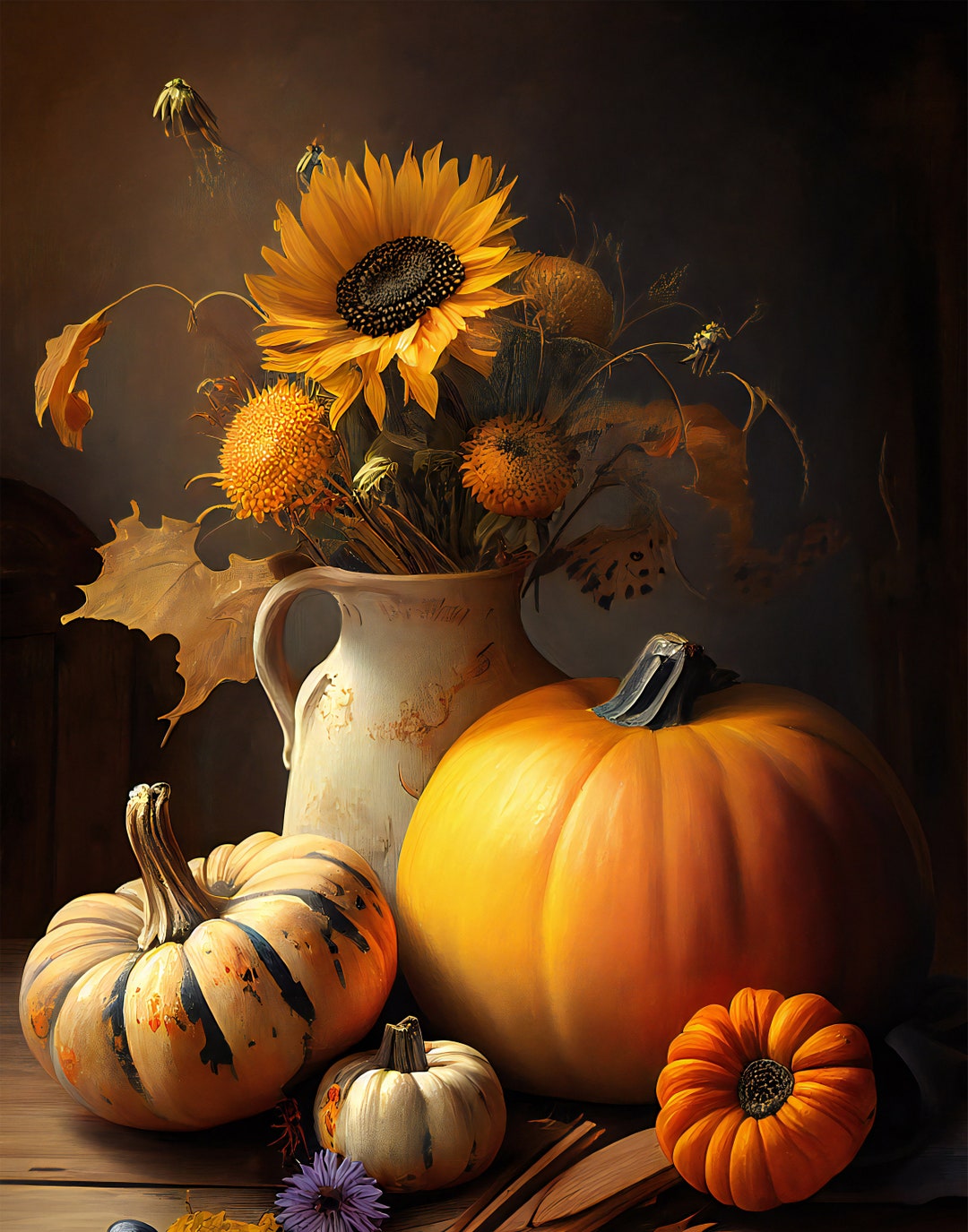 Downloadable Peaceful Autumn Harvest Table Landscape Vintage Country ...