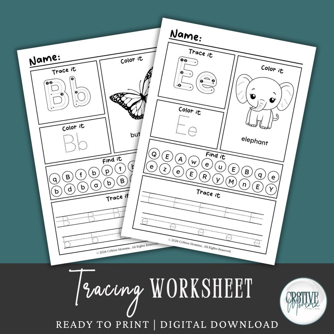 Montessori Printable ABC Tracing Worksheets | Fun Alphabet Practice ...